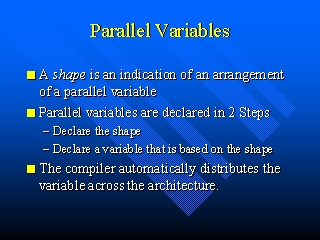 Parallel Variables