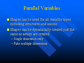 Parallel Variables