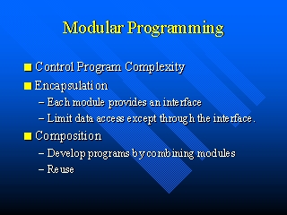 Modular Programming