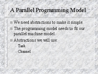 A Parallel Programming Model